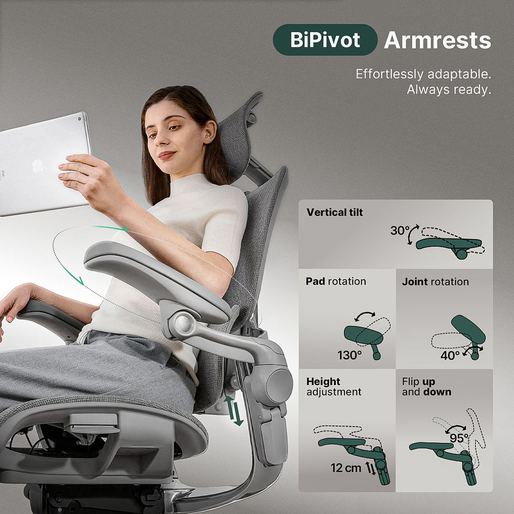 Hinomi H2 Pro Ergonomic Home Office Chair – Adjustable Lumbar Support,